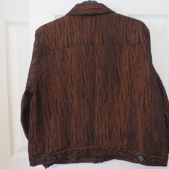 Ruby Rd. | Jackets & Coats | Ruby Rd Brown Crinkle Jacket Size 4 | Poshmark